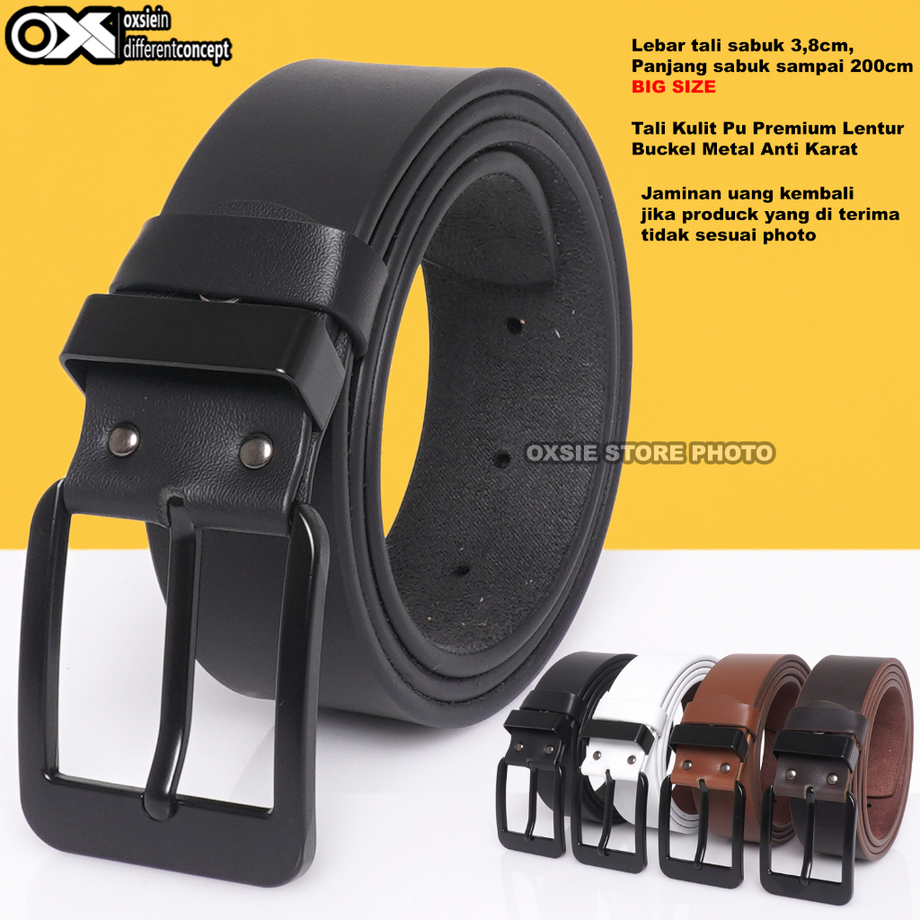 Jual Sabuk Kulit Cowok Jumbo Panjang 200cm Ikat Pinggang Pria OXS410B ...
