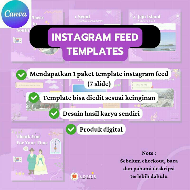 Jual Instagram Feed Template | Ready on Canva | Design Original by Me ...