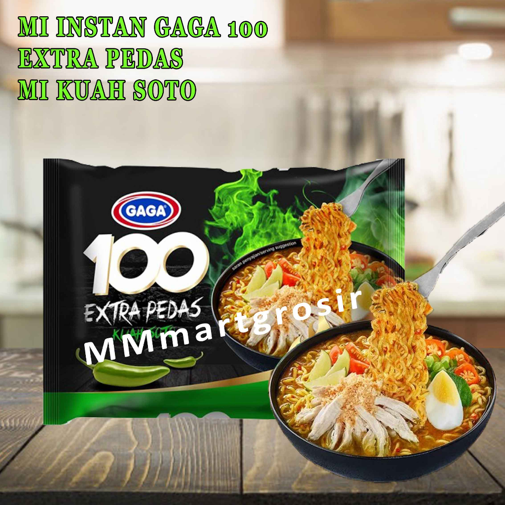 Jual Mie Instan Gaga 100/ Mie Extra Pedas/ Mie Kuah Rasa Soto | Shopee Indonesia