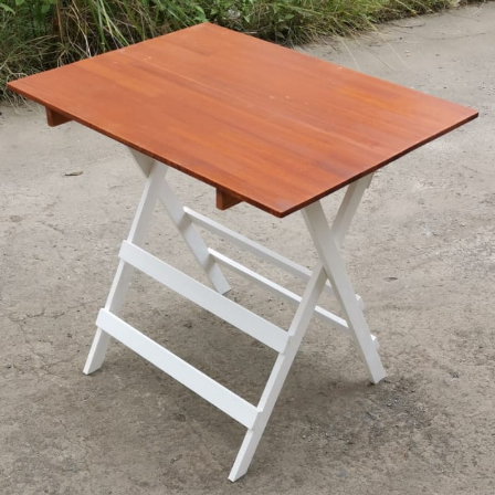 Jual Meja Lipat Kayu Full Solid Model Silang Custom Pesanan ( 80x40 cm ...