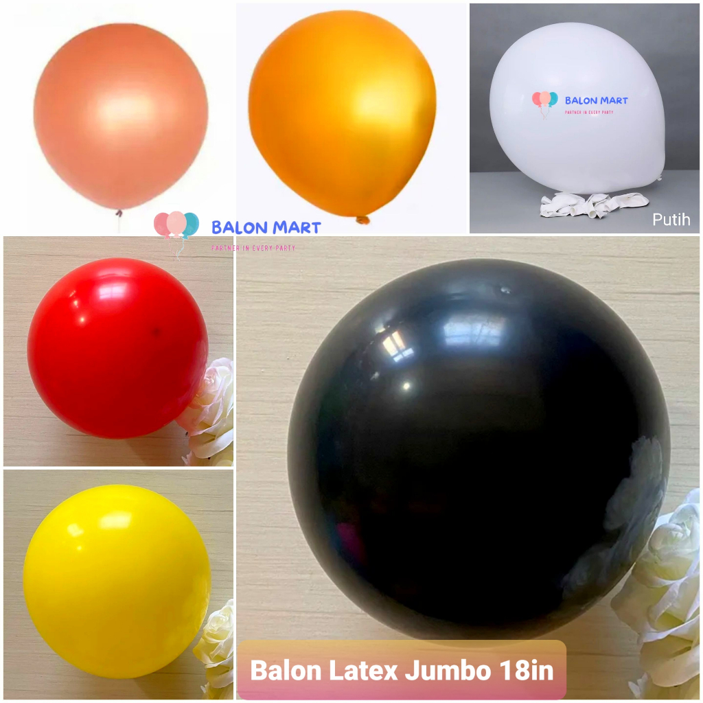 Jual Balon Latex Jumbo Doff & Metallic 18 Inch (satuan) | Shopee Indonesia