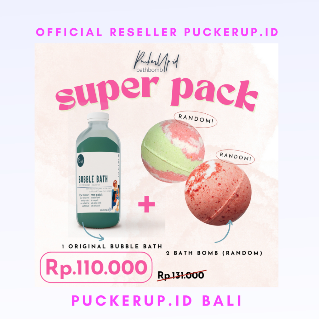 Jual Bath Bomb + Bubble Bath Super Pack | Puckerup.id Bali | Shopee ...