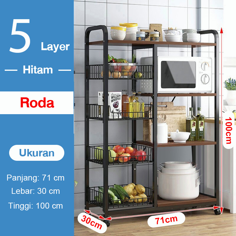 Jual Rak Dapur 5 Susun Minimalis Rak Oven Microwave Serbaguna Rak ...