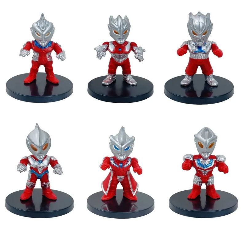 Jual ultraman set isi 6 actuon figure mainan anak ultraman | Shopee ...