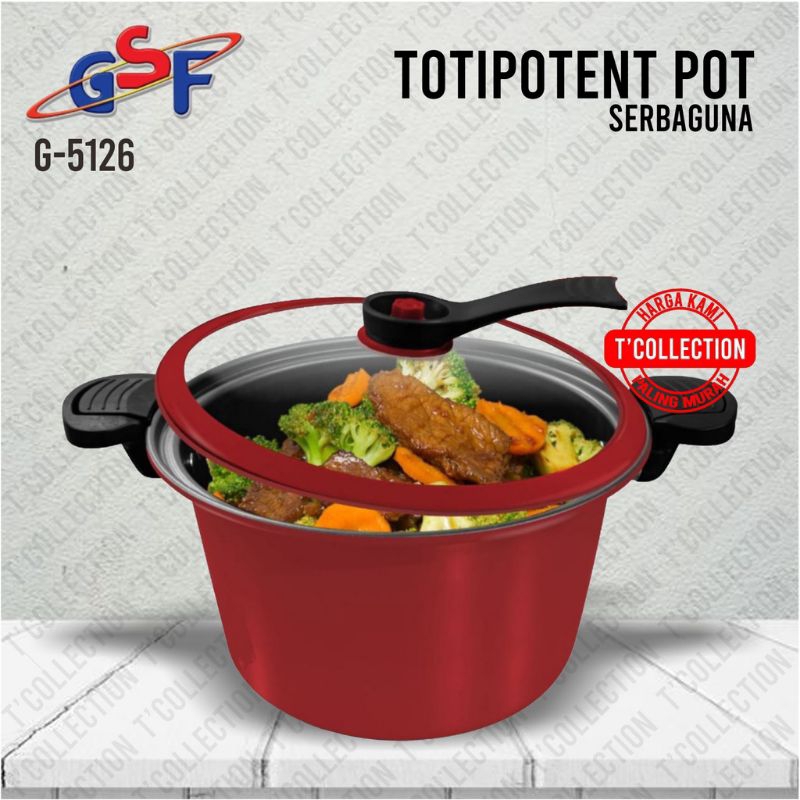 Jual GSF Panci Presto Teflon Totipotent Pressure Cooker Pot 26cm - G ...