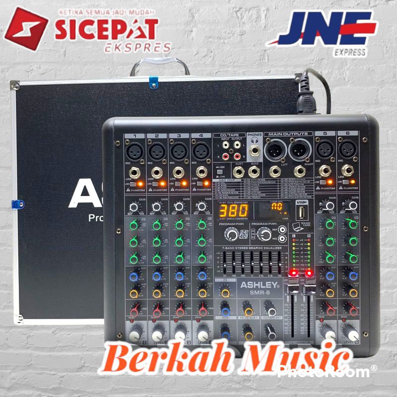 Jual Mixer Ashley SMR 6 Original 6 Channel Bluetooth | Shopee Indonesia