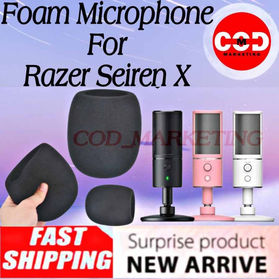 Jual Foam Microphone Razer Seiren X / Busa Mic Razer Seiren X , Quartz ...