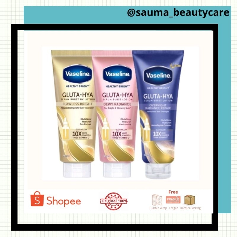 Jual vaseline gluta hya overnight dewy radiance flawless bright ...