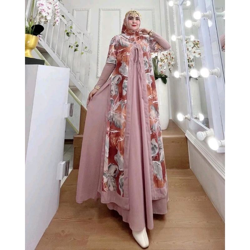 Jual DIJAH 742 Syari jubah set khimar hoodie Arab style by Dijah ...