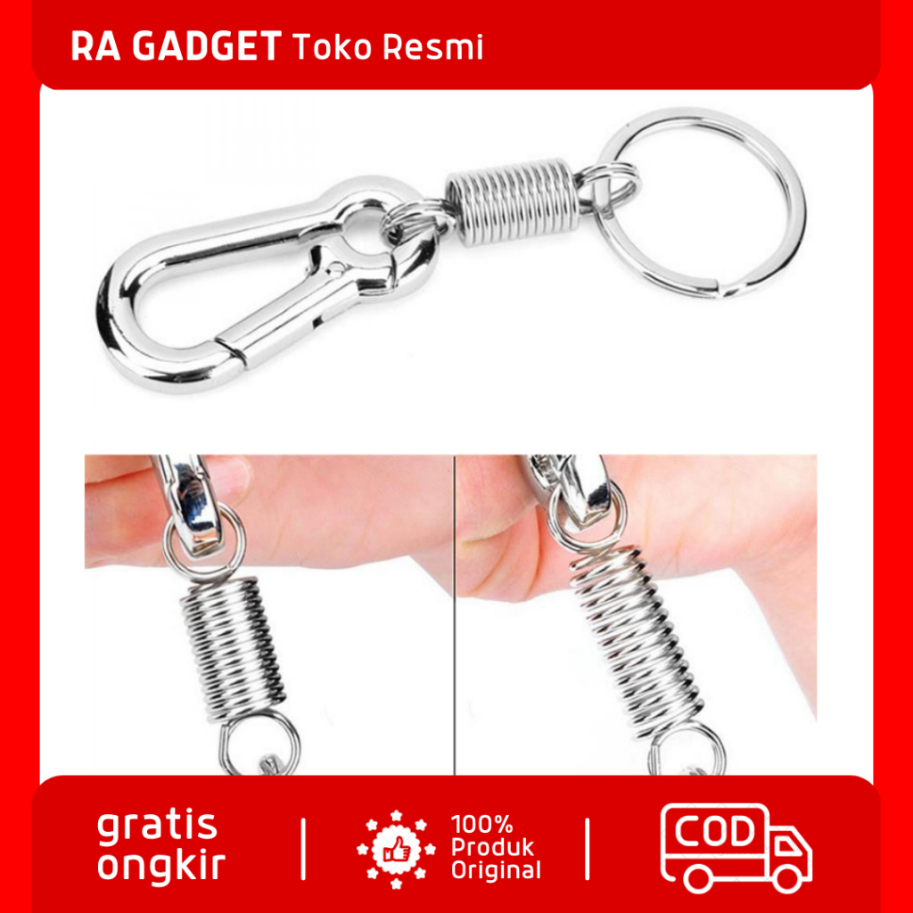 Jual Karabiner dengan Per Stainless Steel / Carabiner Multifungsi ...