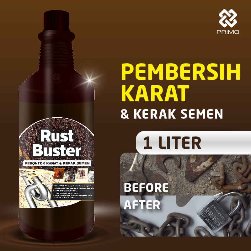 Jual PRIMO Rust Buster Pembersih Karat Ampuh & Kerak Semen 1L | Shopee ...