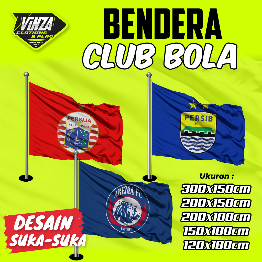 Jual Cetak Bendera Club Sepakbola | Shopee Indonesia