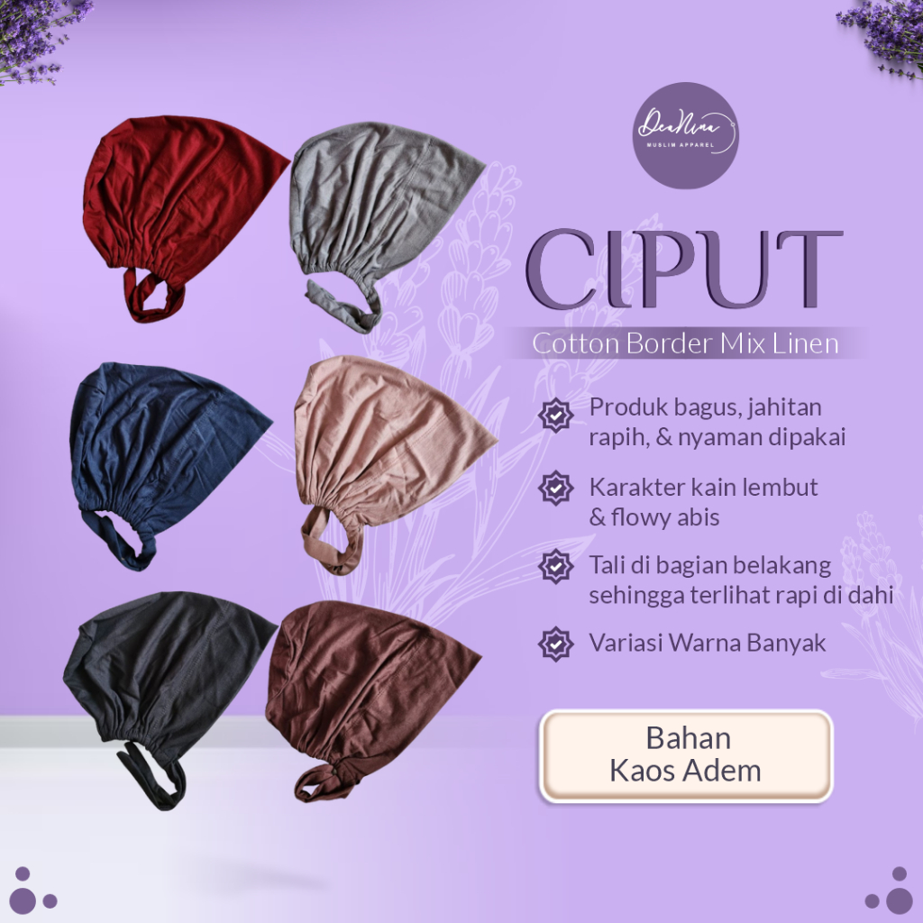 Jual Ciput Hijab Ninja Turki Cepol Bandana Bahan Kaos Premium Tali ...