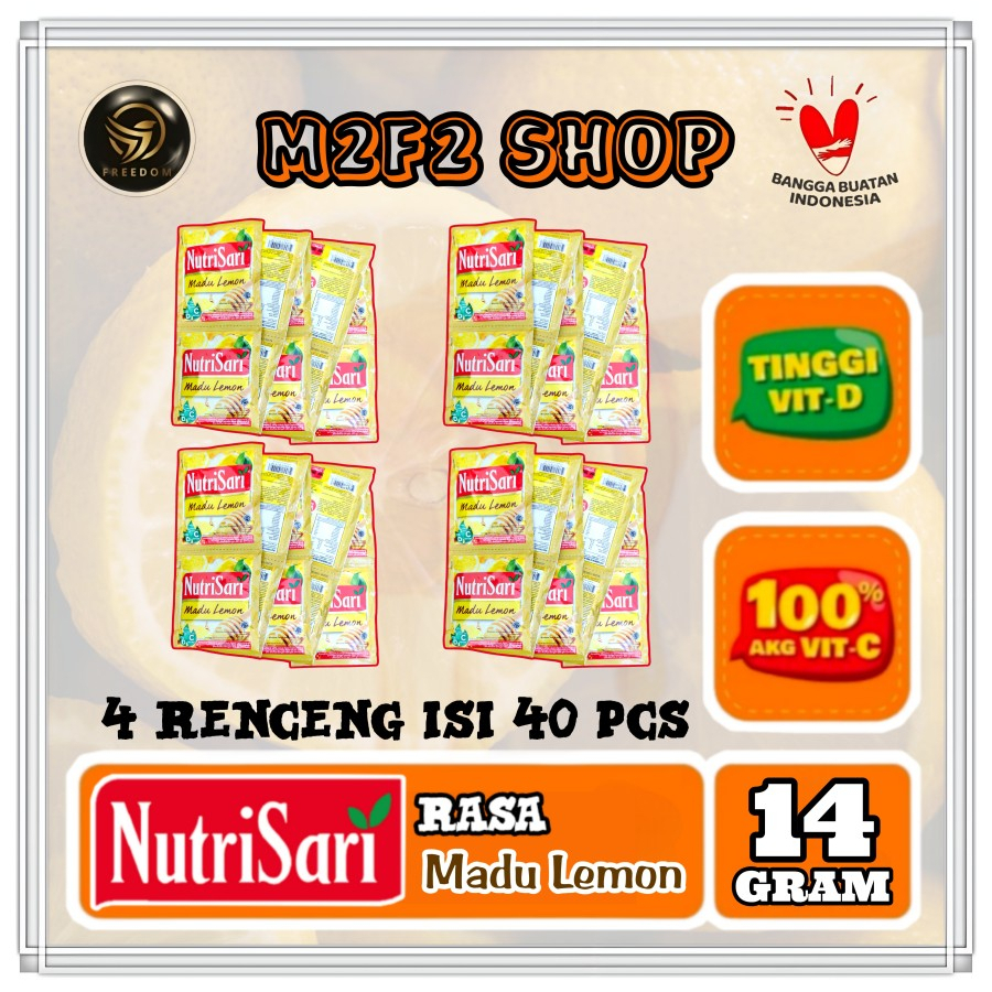 Jual NutriSari Minuman Serbuk | Rasa Madu Lemon Sachet - 14 gr (Kemasan ...
