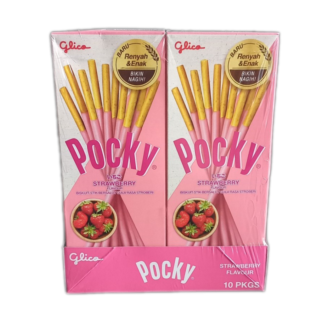 Jual Pocky Mini Strawberry 22gr - 1 Pack isi 10 Pcs | Shopee Indonesia