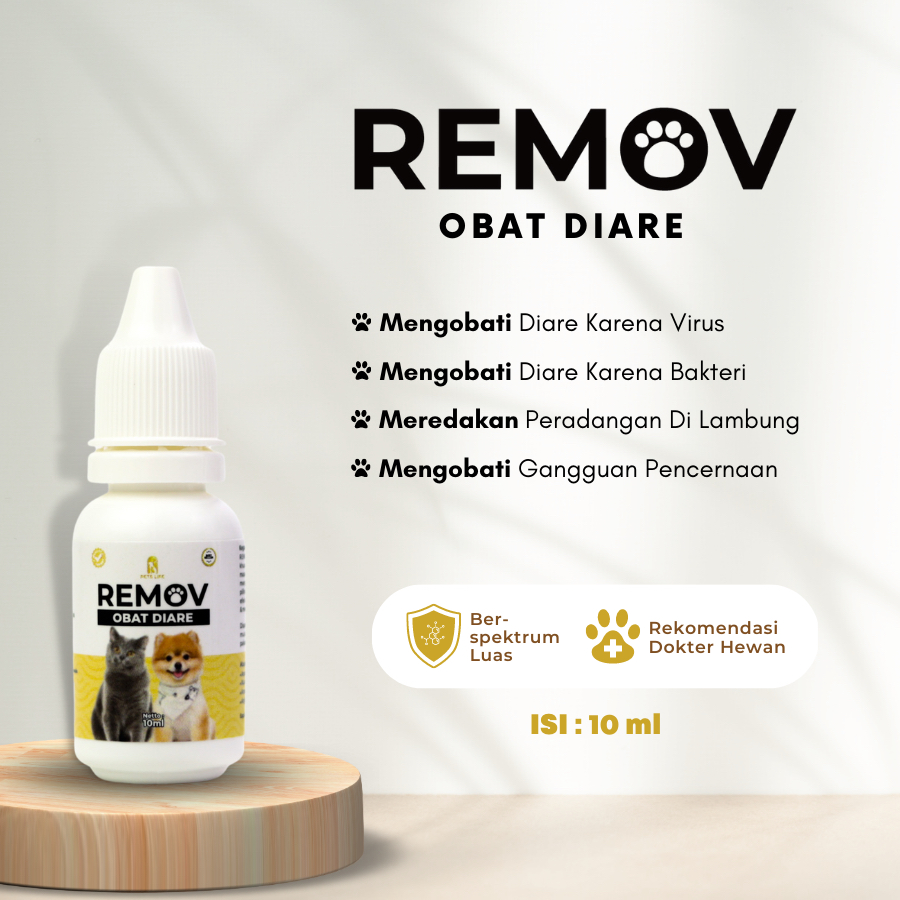 Jual REMOV Obat Diare Kucing Dan Anjing 10ml Gangguan Pencernaan Pada ...