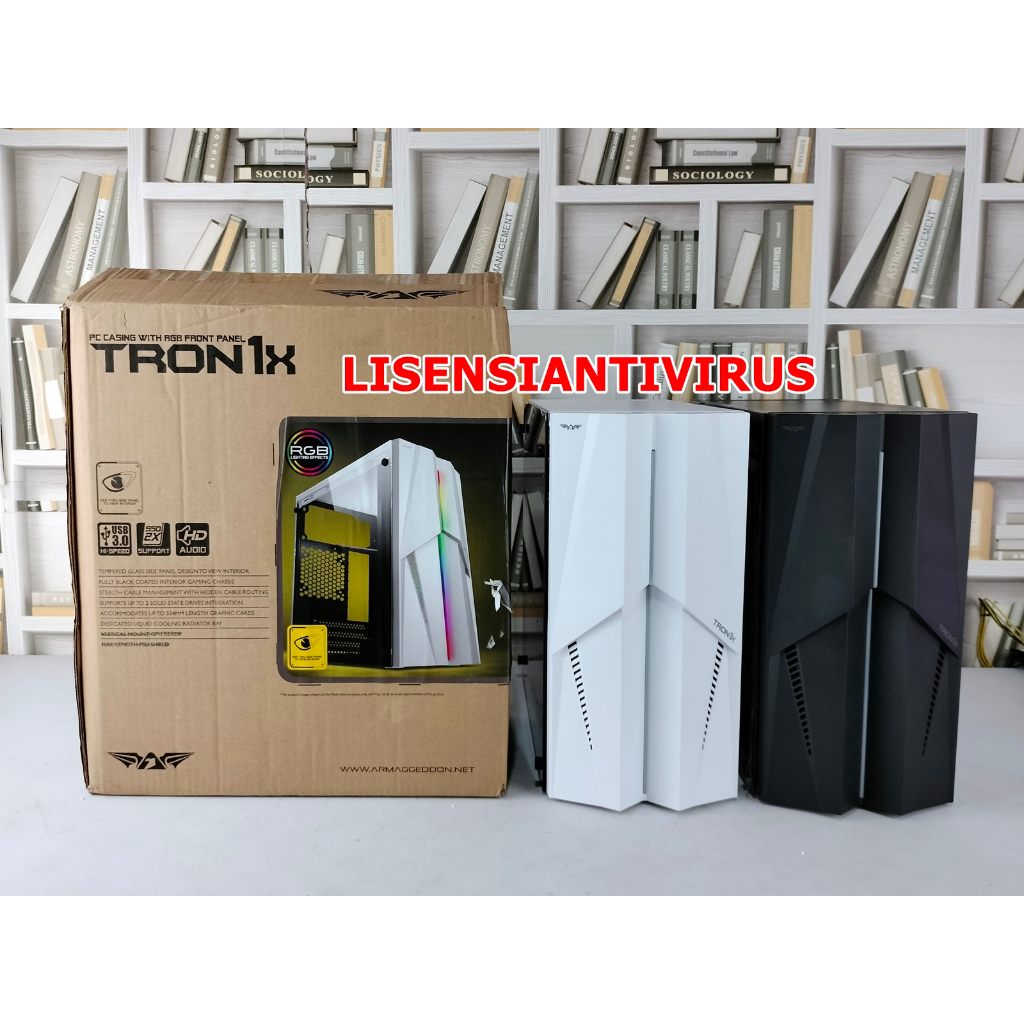 Jual Casing PC Armaggeddon TRON 1X Casing PC Gaming M-ATX RGB Front ...