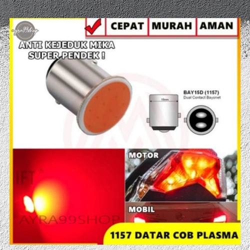 Jual LAMPU REM BRAKE LED MOTOR 1157 BAY15D DUAL CONTACT BAYONET COB PLASMA DC 12 VOLT | Shopee ...