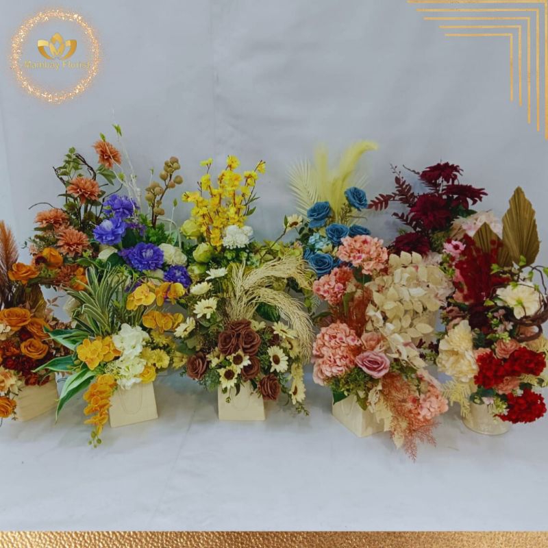 Jual Rangkaian Bunga Hiasan Meja sudut Artificial | Shopee Indonesia