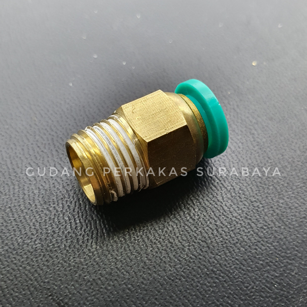 Jual MALE STRAIGHT FITTING 6 mm SELANG PU FITTING PU FITTING PNEUMATIC ...