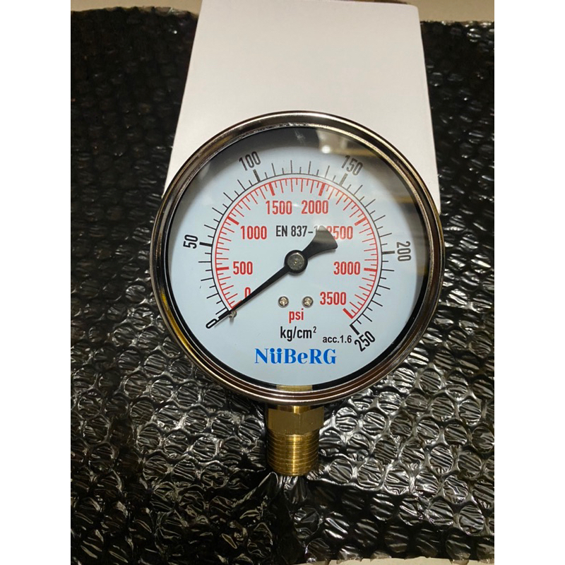 Jual Pressure gauge 4” 250 bar blacksteel | Shopee Indonesia