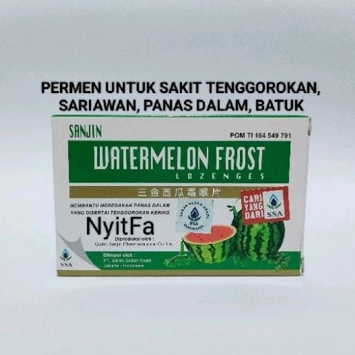 Jual Permen semangka Watermelon frost lozenges / Permen sakit ...