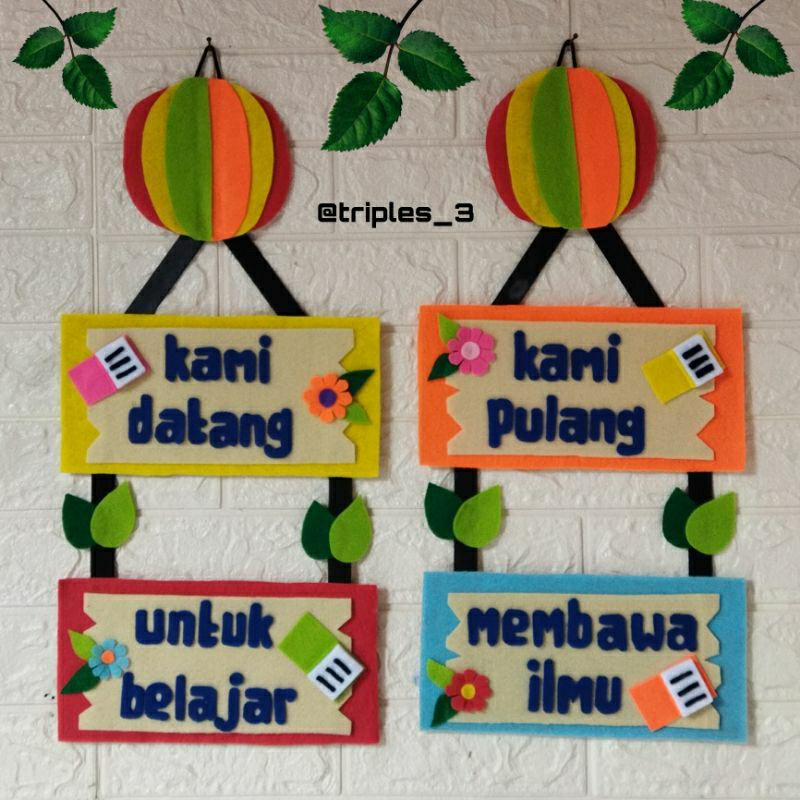 Jual TATA TERTIB KELAS/hiasan dinding/kerajinan flanel/dekorasi sekolah/prakarya | Shopee Indonesia