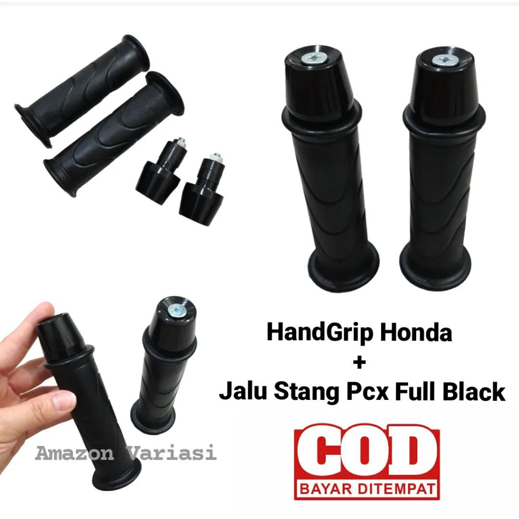 Jual HANDGRIP SARUNG GAS HONDA SET JALU STANG PCX HITAM BLACK SERIES ...