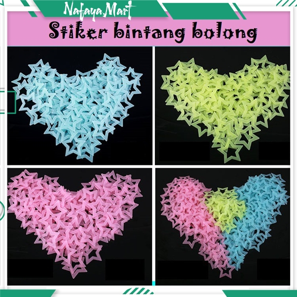 Jual Stiker Bintang Bolong Sticker Star Glow In The Dark Hiasan ...