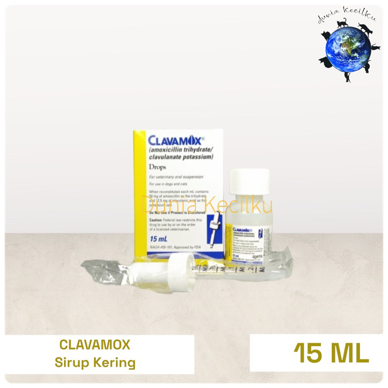 Jual Clavamox Drops Oral Suspension Antibiotik Flu / Catflu / Infeksi Kemih / Infeksi Kulit ...