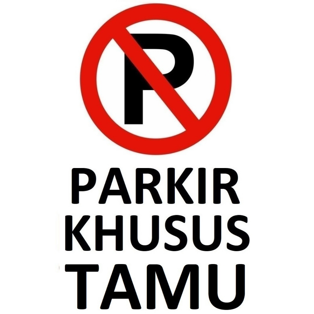 Jual Plang warna rambu putih stiker DROP OFF PICK UP ONLY khusus wanita ...