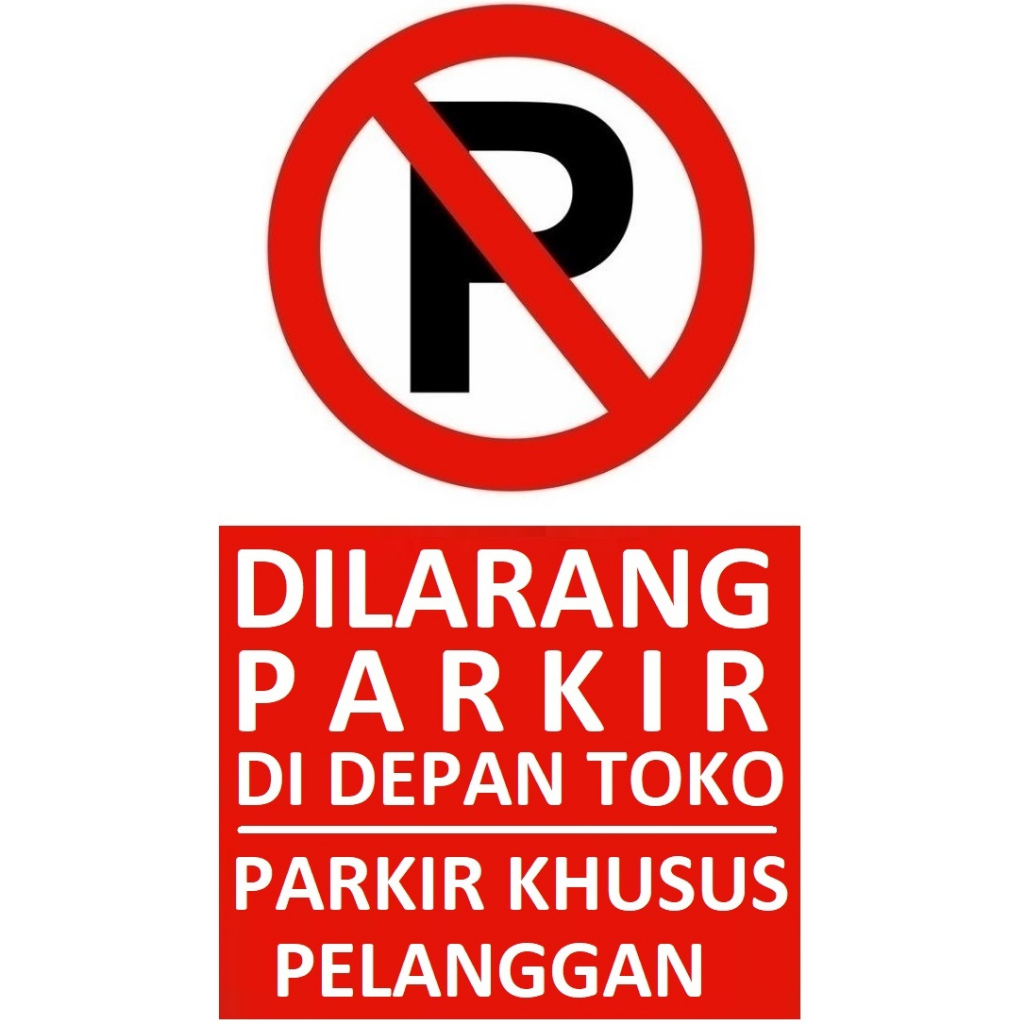 Jual Plang warna rambu putih stiker DROP OFF PICK UP ONLY khusus wanita ...