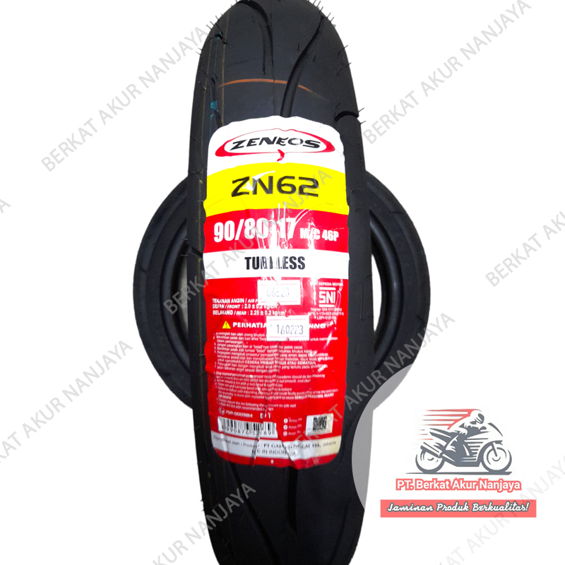 Jual Zeneos ZN62 90/80-17 Ban Motor Tubeless BONUS Pentil | Shopee Indonesia