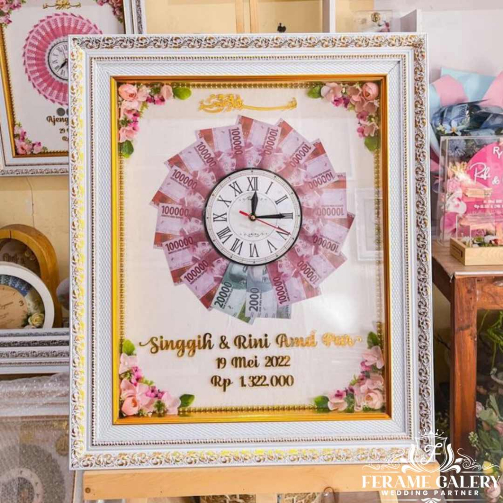 Jual Mahar Premium 30x40cm Mahar Pernikahan Akrilik simple modern ...