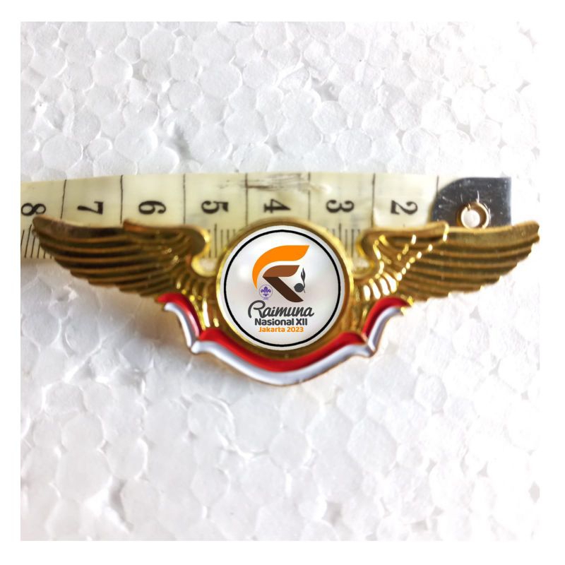 Jual wing pramuka rainas logam warna kuning terbaru | Shopee Indonesia