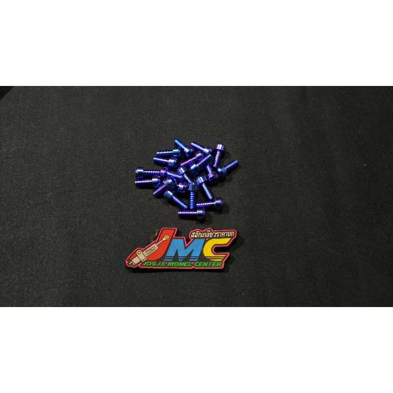 Jual Baut Titanium GR5 Blue Purple M6x15 (Drat 10 Panjang 1,5cm ...