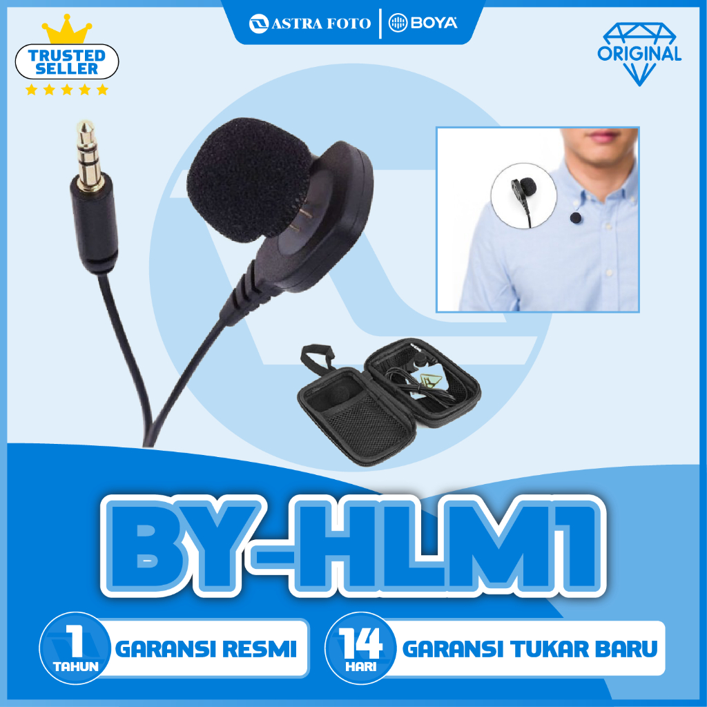 Jual BOYA BY-HLM1 Hidden Wearable Omni-Directional Lapel Pin Microphone ...