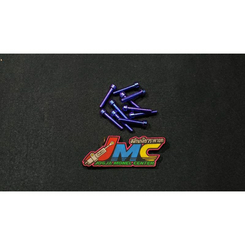 Jual Baut Titanium GR5 Blue Purple M5x25 (Drat 8 panjang 2,5cm ...