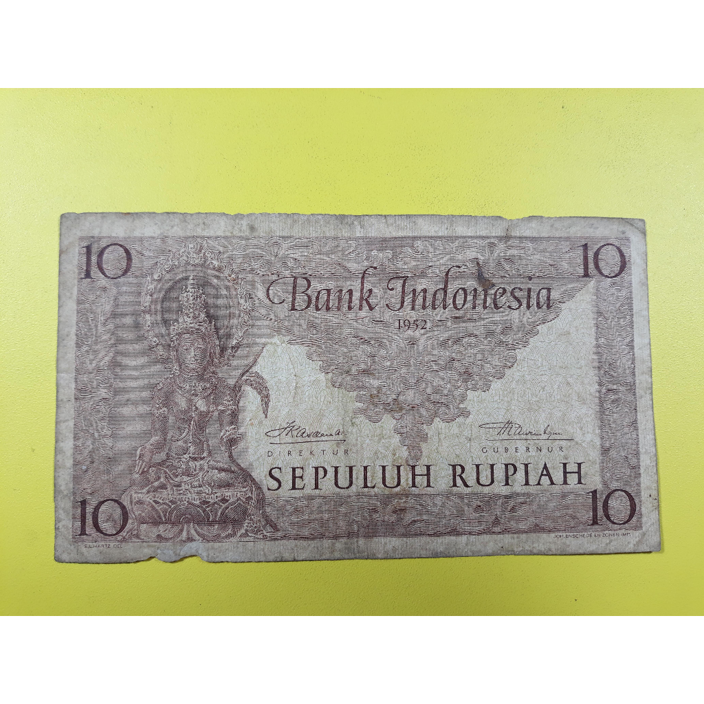 Jual Uang Kuno Indonesia 10 Rupiah Tahun 1952 F Seri Kebudayaan | Shopee Indonesia
