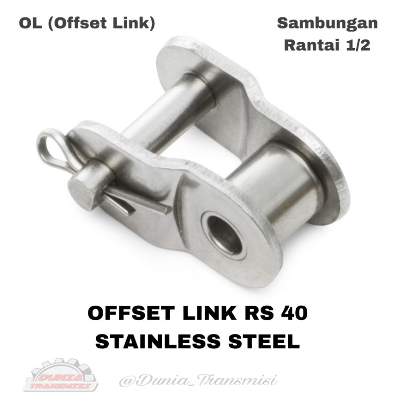 Jual Sambungan Rantai 1/2 RS 40 Stainless Offset Link RS40 Stainless OL ...