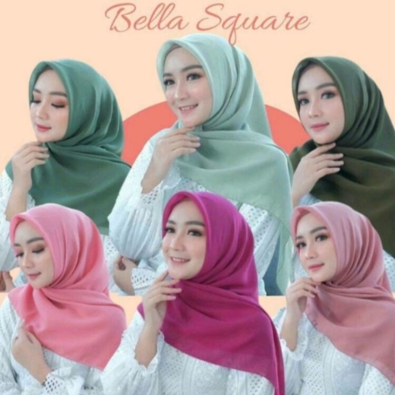 Jual HIJAB BELLA SQUARE POLYCOTTON | Shopee Indonesia