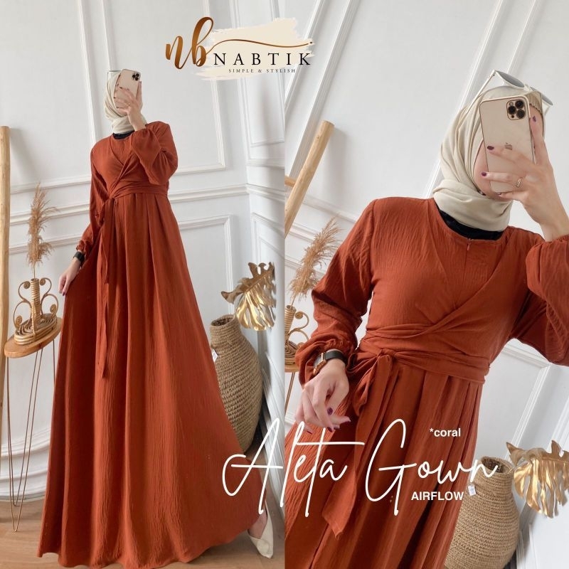 Jual Gamis aleta crinkle airflow warna hijau sage green matcha kunyit ... Jual Gamis aleta crinkle airflow warna hijau sage green matcha kunyit ...