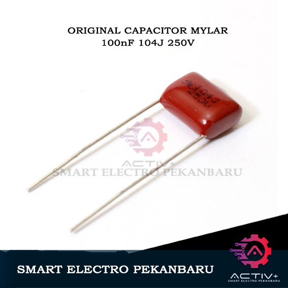 Jual ORIGINAL CAPACITOR MILAR 104 250V 100nF 250V 104J Pitch 0.1uF 100nF 250 Volt 104 CBB ...