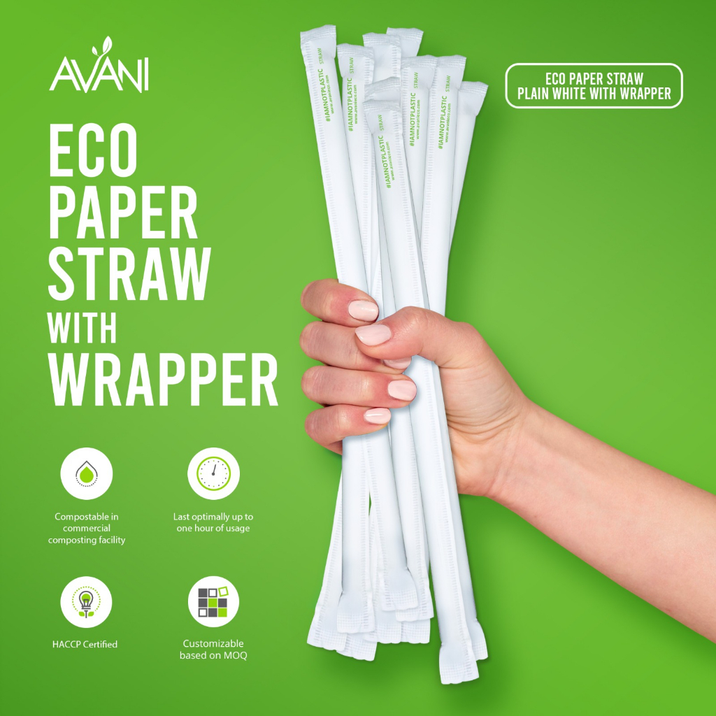 Jual Avani - Paper Straw Steril Biodigradable , Sedotan Kertas Bungkus ...
