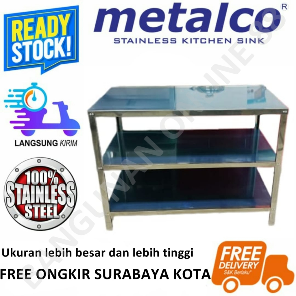 Jual Meja Kompor Meja Serba Guna Meja Stainless panjang 1,2 meter & 1,5 ...