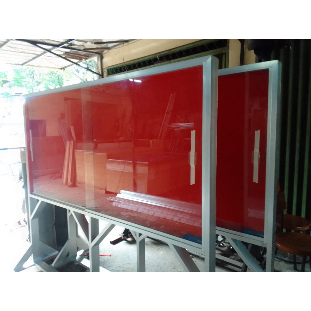 Jual Mading kaca Standing 120 x 240 (pilih warna Merah,Biru,Hijau ...