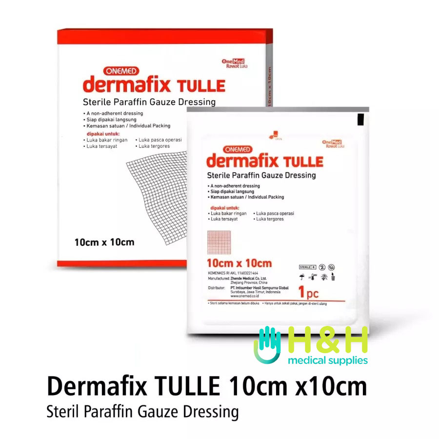 Jual Dermafix Tulle 10 x 10 Cm / Paraffin Gauze / Dressing Luka ...