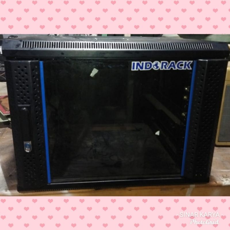 Jual Wallmount rack indorack single door rak server 8U depth 600 mm ...