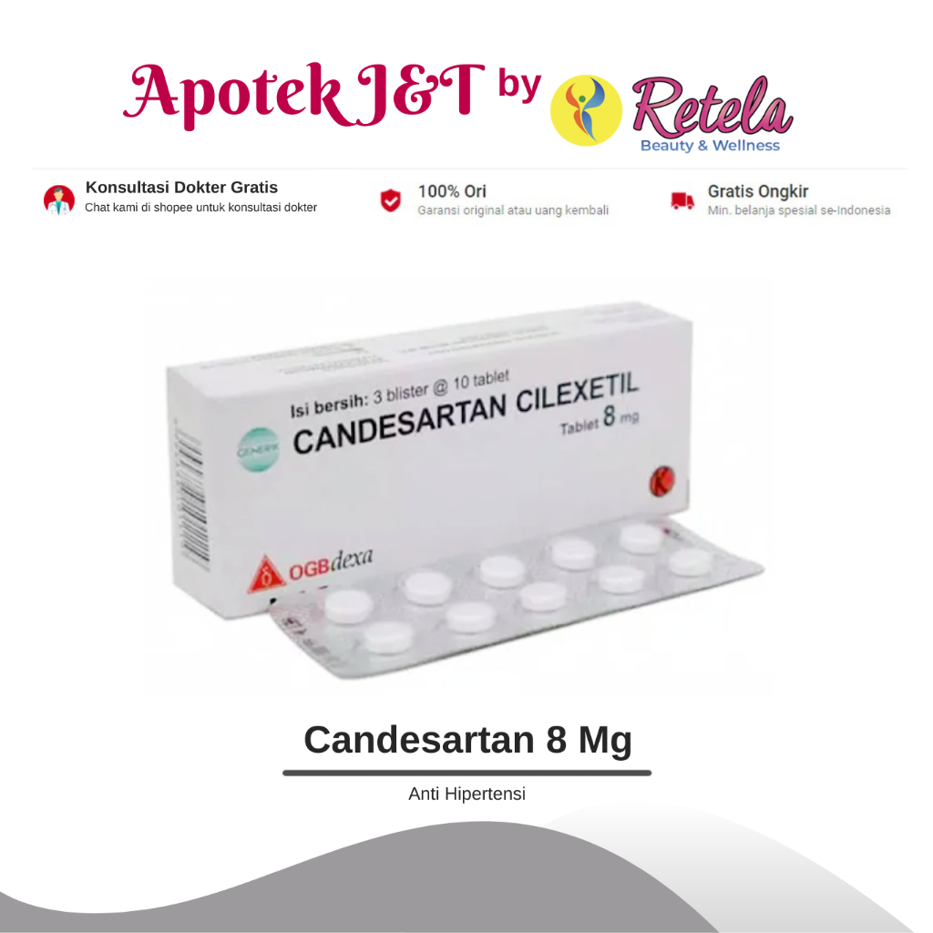 Jual CANDESARTAN 8 MG 1 STRIP 10 TABLET | Shopee Indonesia