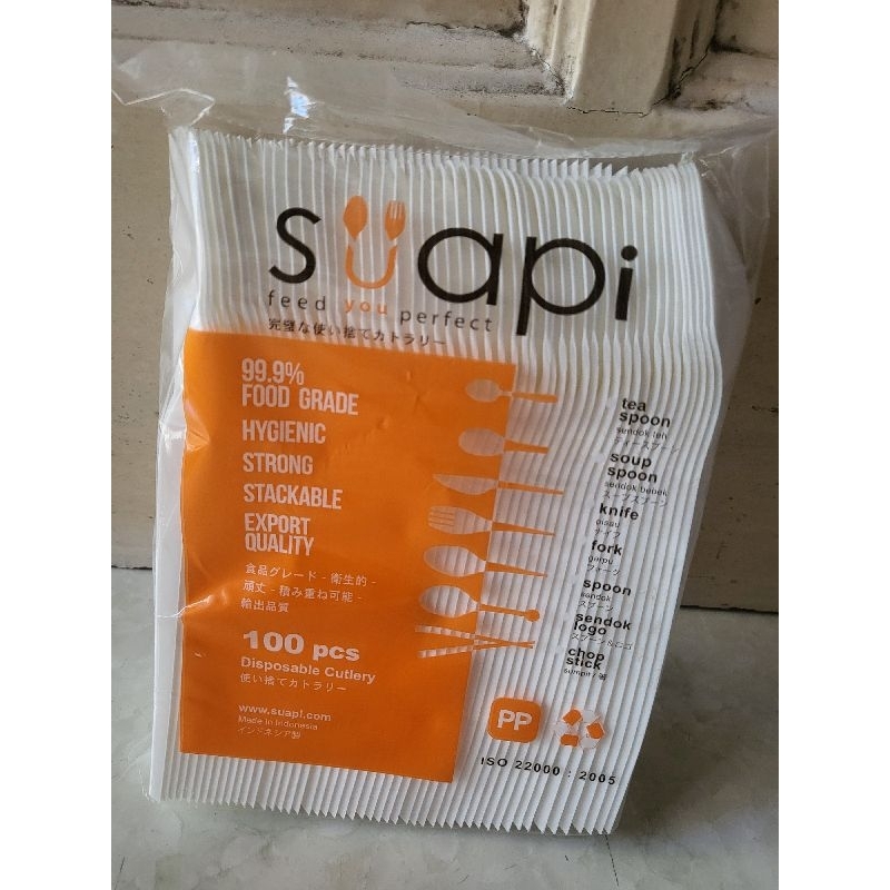 Jual SENDOK MAKAN SUAPI PUTIH (100pcs) | Shopee Indonesia